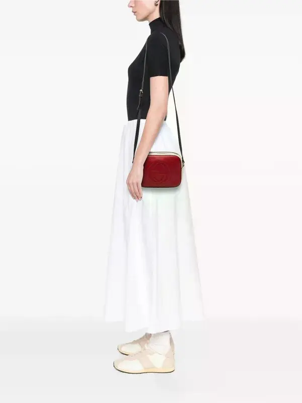 Gucci Small Tricolor Leather Soho Disco Crossbody Bag - Red