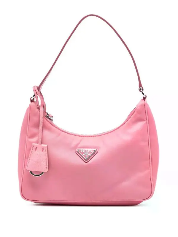 Prada 2019-2025 Mini Tessuto Re Edition 2005 Shoulder Bag - Pink