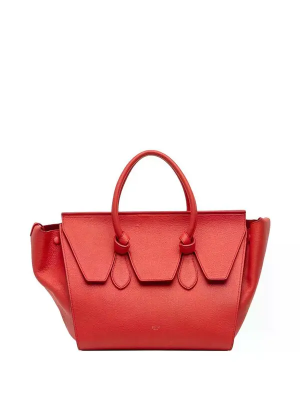 Celine 2014 Small Crisped Calfskin Tie Knot Handbag - Orange