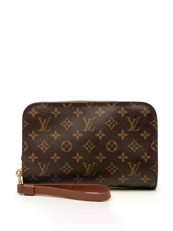 LOUIS VUITTON 2006 Monogram Orsay Clutch Bag - Brown