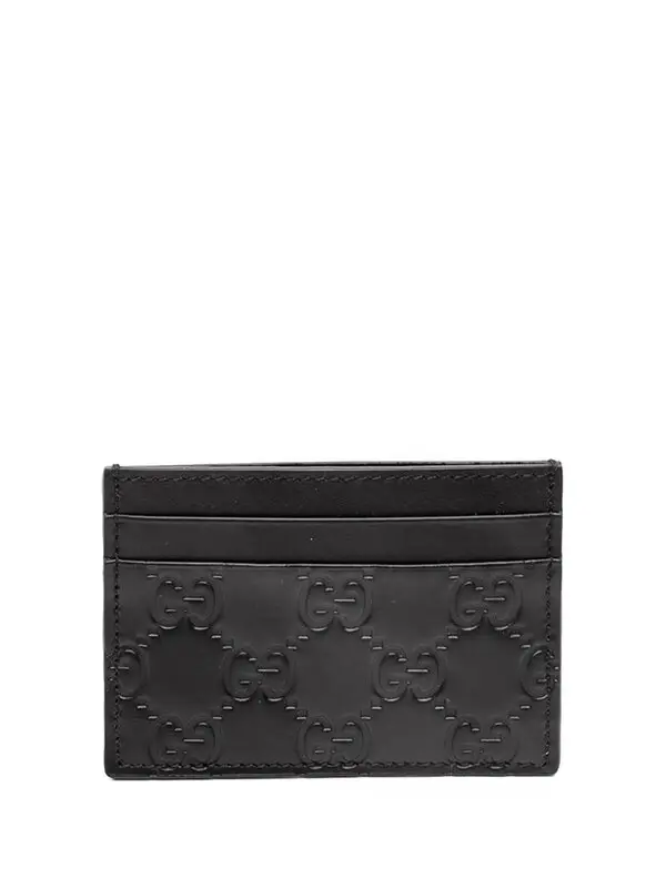 Gucci 2000-2015 Guccissima Card Holder - Black