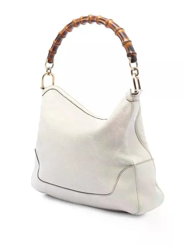 Gucci 2016-2026 Calfskin Bamboo Diana Satchel - White