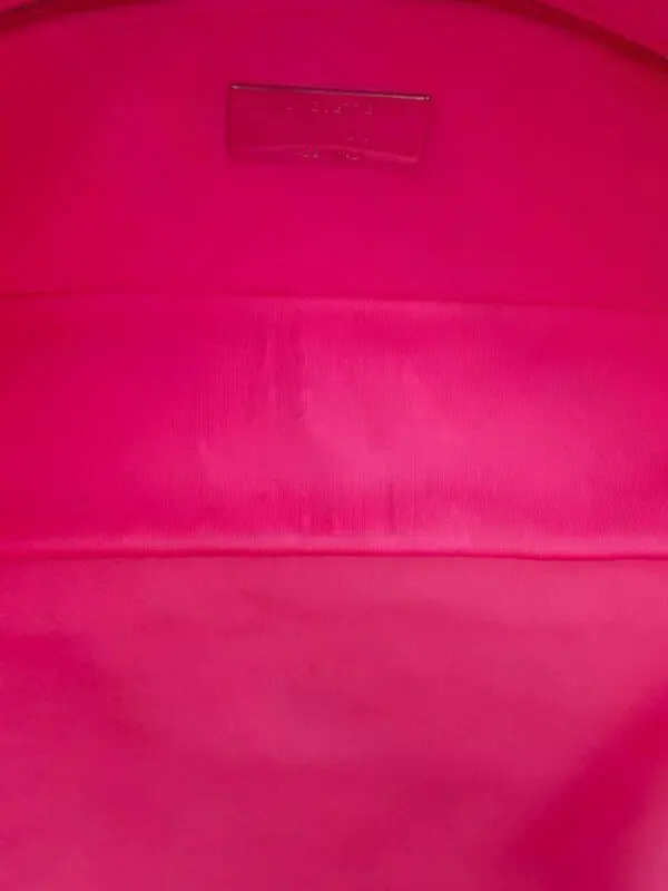 Fendi 2000-2010 Embossed Lycra Baguette Satchel - Pink