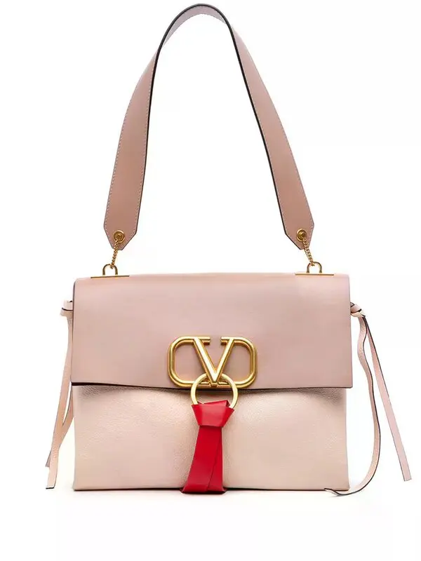 Valentino Garavani 2018-2026 Leather Vring Shoulder Bag - Pink