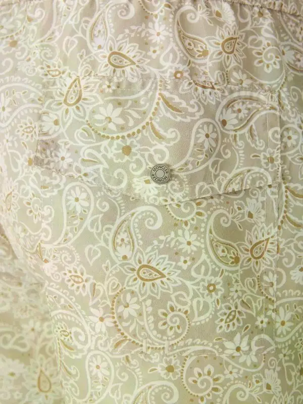 Moncler Paisley Print Swim Shorts - Neutrals