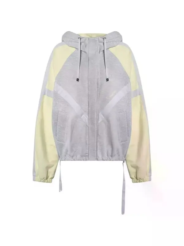 Attico Hooded Colourblock Bomber Jacket