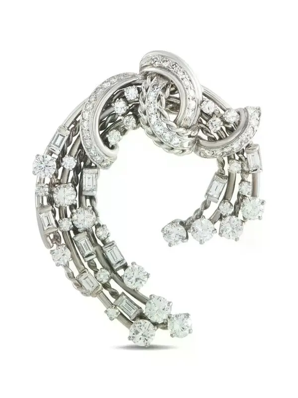 LB EXCLUSIVE Diamond Geometric Brooch