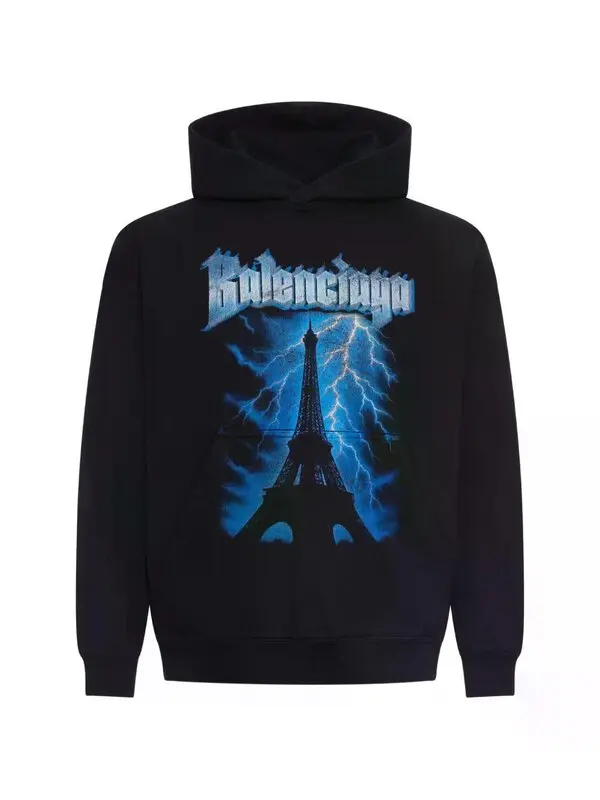 Balenciaga Graphic Print Hoodie