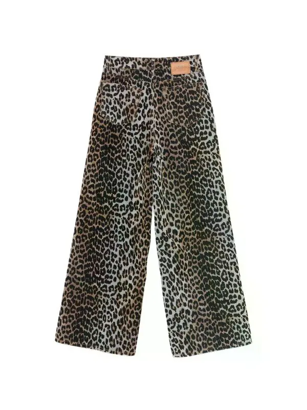 GANNI Leopard-print Trousers
