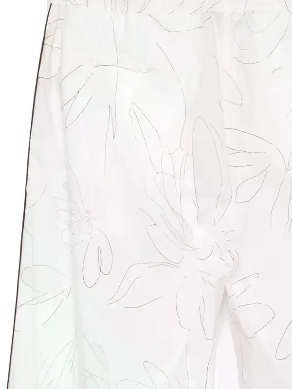Plan C Floral Poplin Trousers
