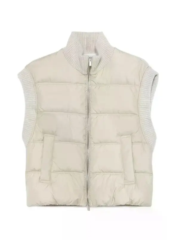 Peserico Quilted Ribbed Gilet