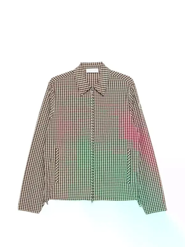 Moncler Gingham Crinkle Shirt Jacket