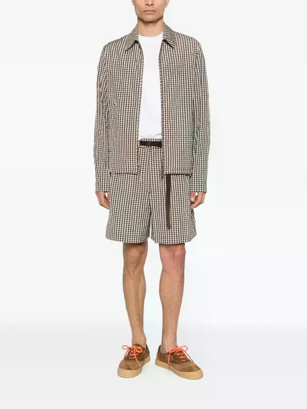 Moncler Gingham Crinkle Shirt Jacket