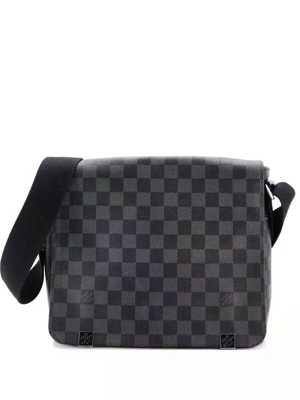 LOUIS VUITTON District Nm Messenger Bag Damier Graphite Pm Crossbody Bag - Black