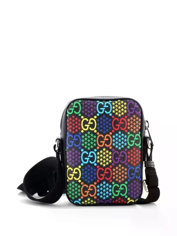 Gucci Psychedelic Print Gg Coated Canvas Mini Messenger Bag