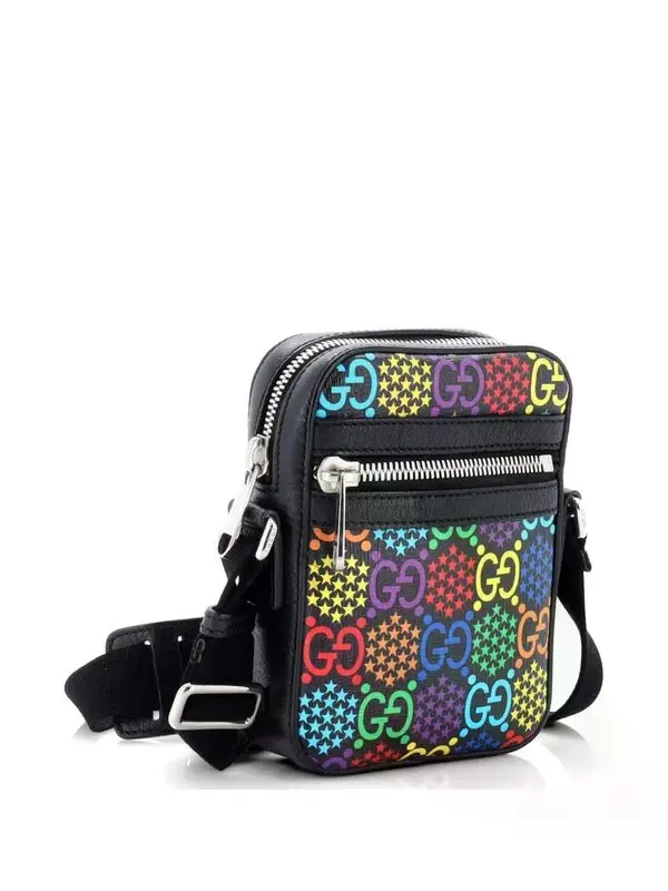 Gucci Psychedelic Print Gg Coated Canvas Mini Messenger Bag