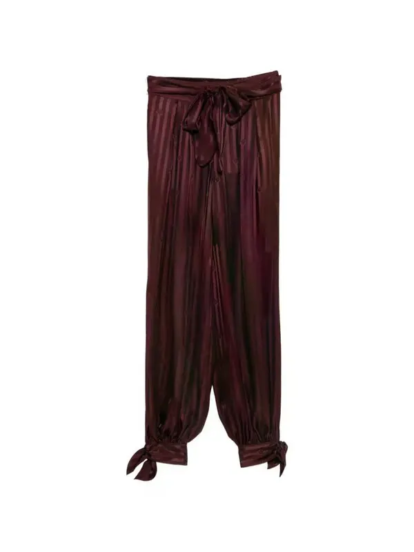 Zimmermann Striped Tie-detail Trousers - Red