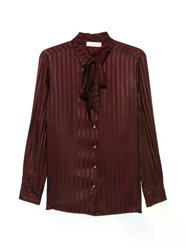 Zimmermann Striped Tie-detail Shirt - Red