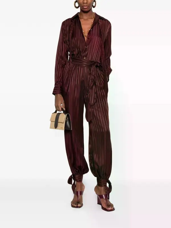 Zimmermann Striped Tie-detail Shirt - Red