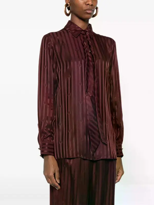 Zimmermann Striped Tie-detail Shirt - Red