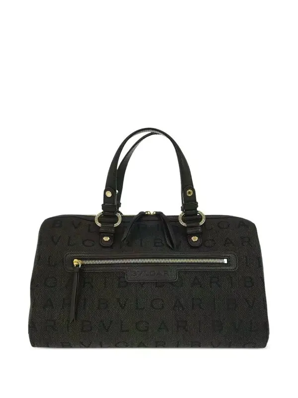BVLGARI 1990s Logomania Duffle Handbag