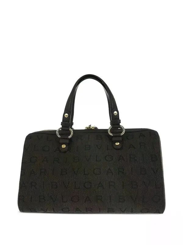 BVLGARI 1990s Logomania Duffle Handbag