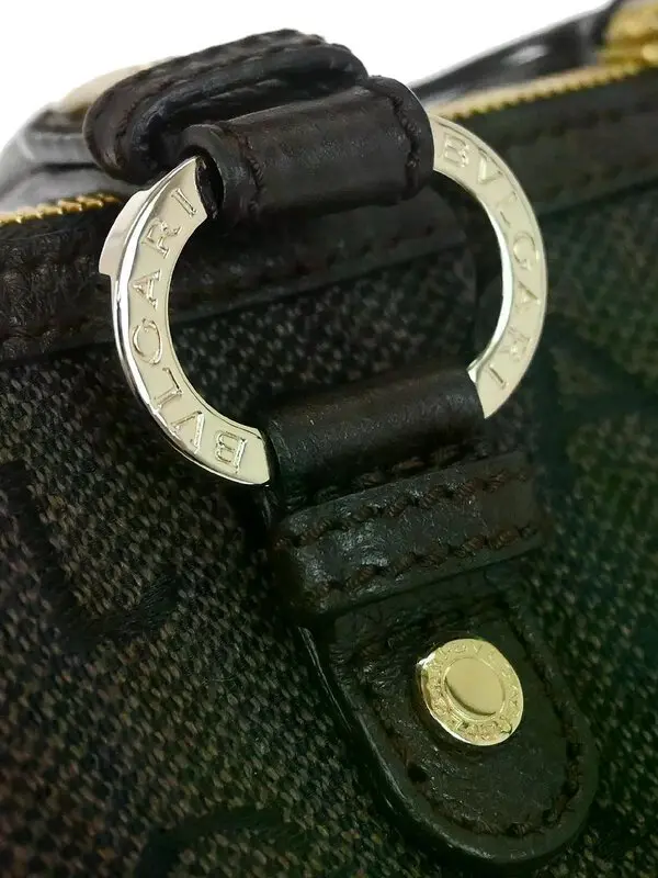 BVLGARI 1990s Logomania Duffle Handbag