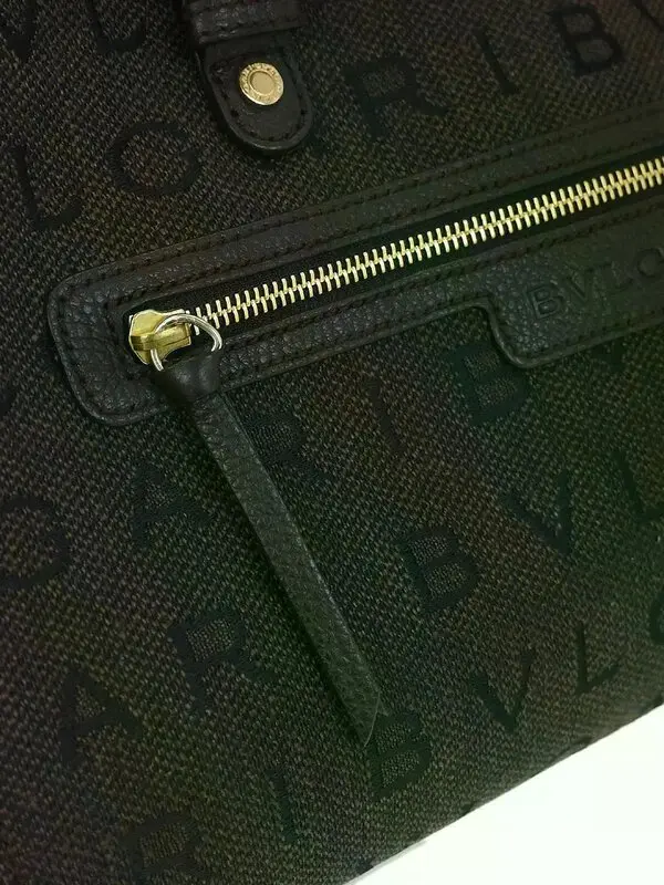 BVLGARI 1990s Logomania Duffle Handbag