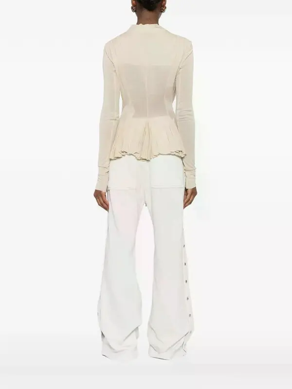 Rick Owens V-neck Cardigan With Ribbon Detail - Neutrals