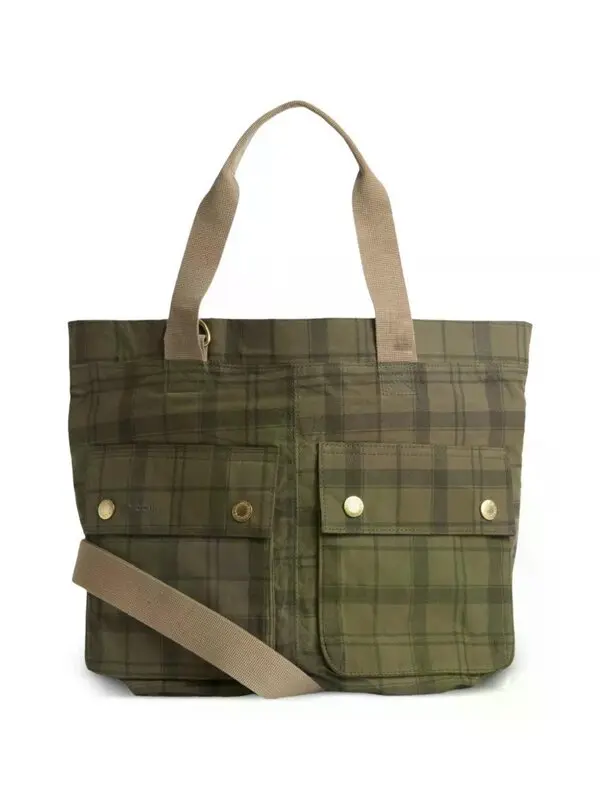 Barbour Tartan-checked Tote Bag - Green