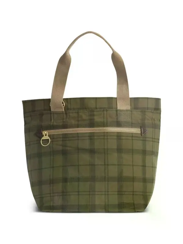 Barbour Tartan-checked Tote Bag - Green