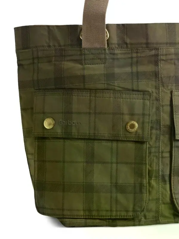 Barbour Tartan-checked Tote Bag - Green