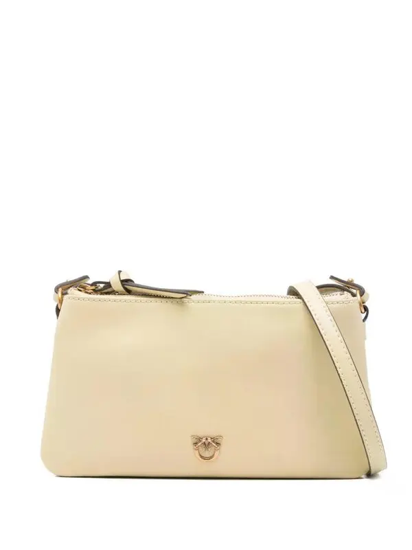 Pinko Mini Double Logo-plaque Shoulder Bag - Yellow