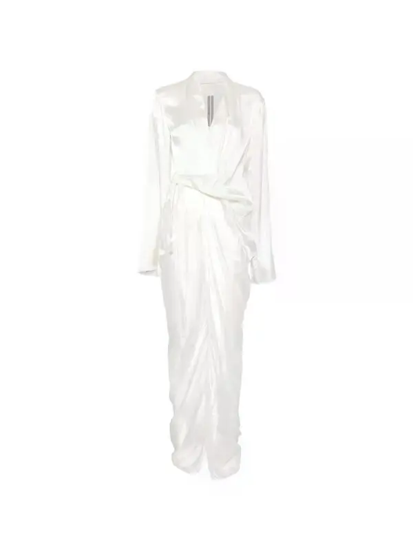 Rick Owens Wrap Asymmetric Dress - White