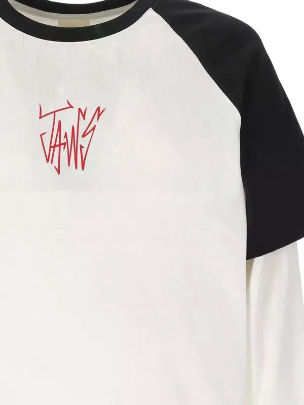 JAWS Long-sleeved Layered T-shirt - White