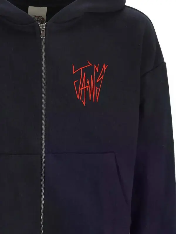 JAWS Printed Zip Up Hoodie