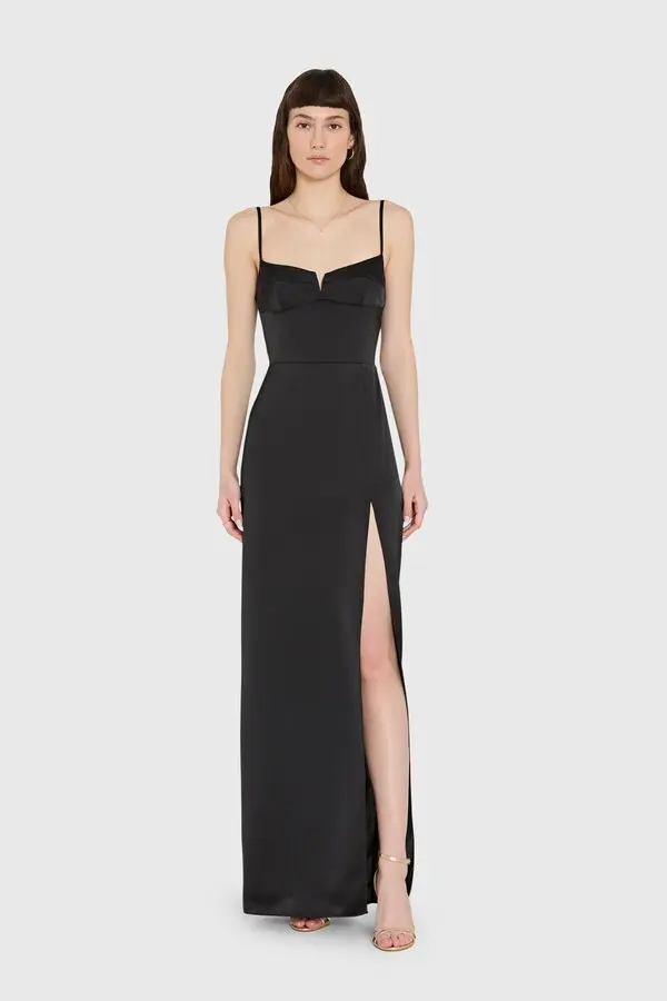 Amanda Uprichard Lyra Maxi Dress - Black