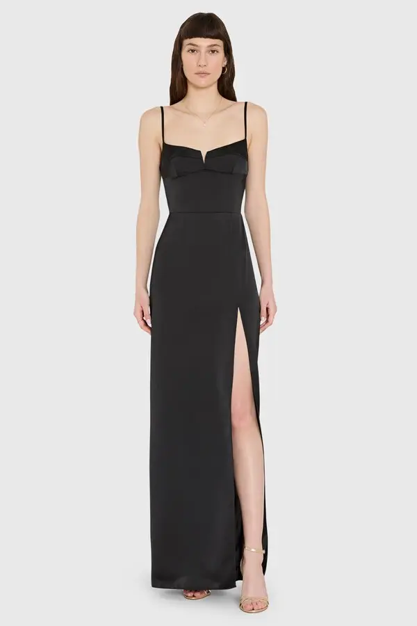 Amanda Uprichard Lyra Maxi Dress - Black