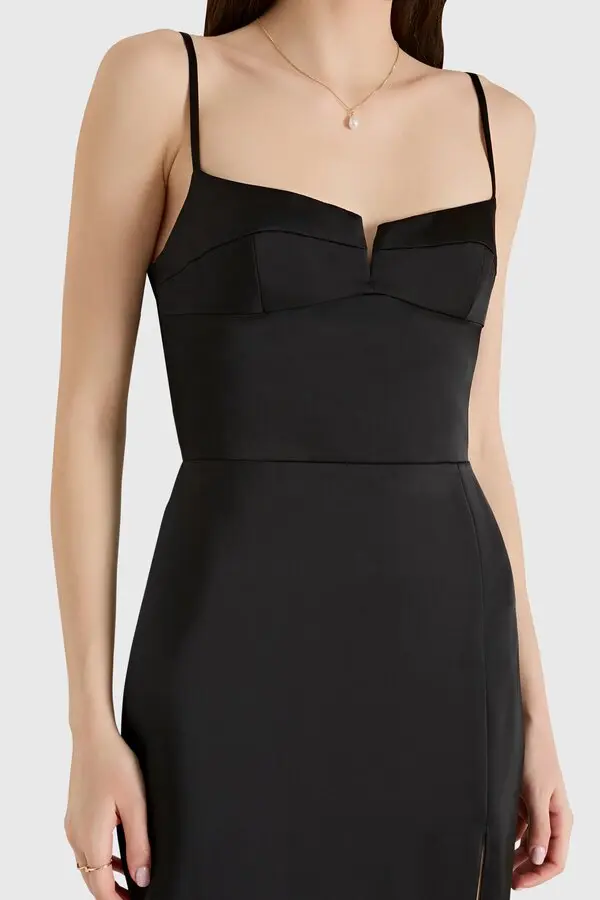Amanda Uprichard Lyra Maxi Dress - Black