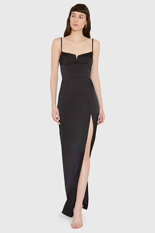 Amanda Uprichard Lyra Maxi Dress - Black