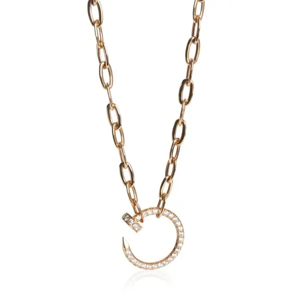 CARTIER Rose Gold Diamond Juste Un Clou Necklace - Rose_gold