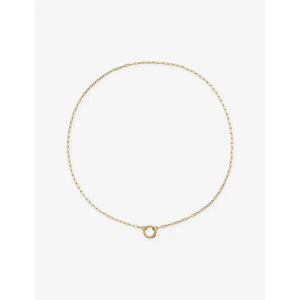 Monica Vinader Oval Link Chain Charm Necklace - Gold