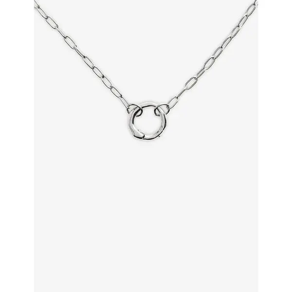 Monica Vinader Oval Link Charm Necklace