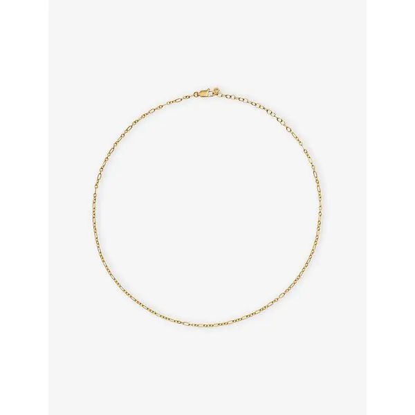 Monica Vinader Textured Link 18ct Yellow Vermeil Chain Necklace - Gold