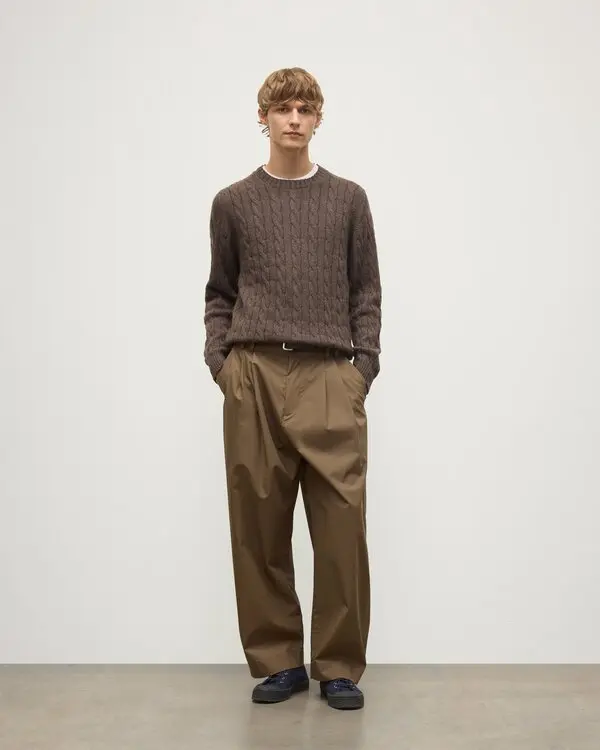 Johnstons Of Elgin Calder Cable Cashmere Jumper - Grey