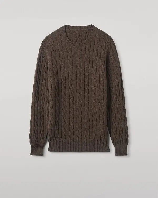 Johnstons Of Elgin Calder Cable Cashmere Jumper - Grey