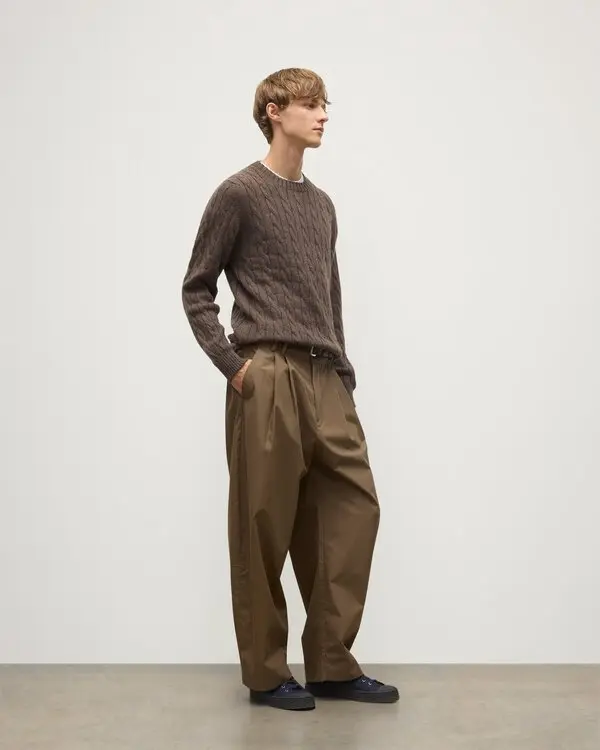 Johnstons Of Elgin Calder Cable Cashmere Jumper - Grey