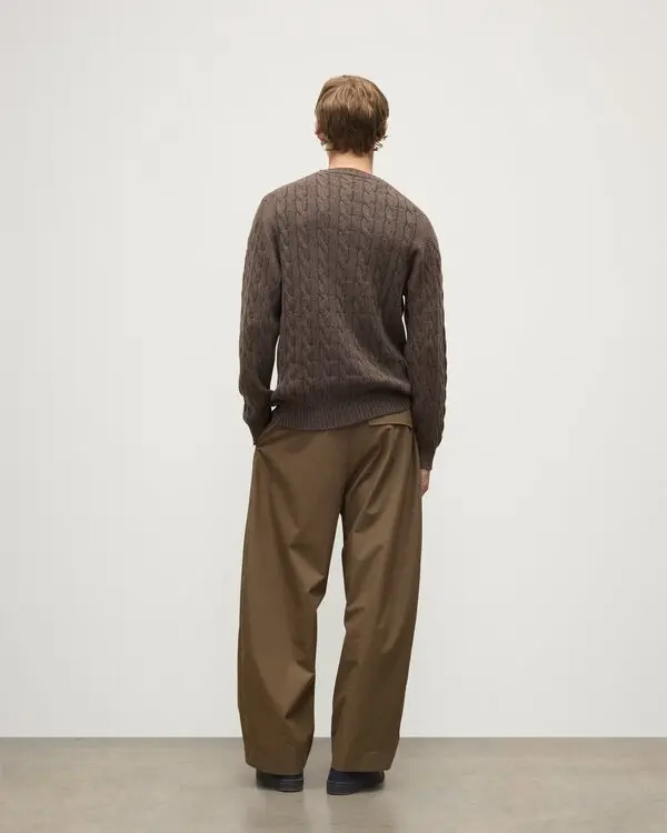Johnstons Of Elgin Calder Cable Cashmere Jumper - Grey