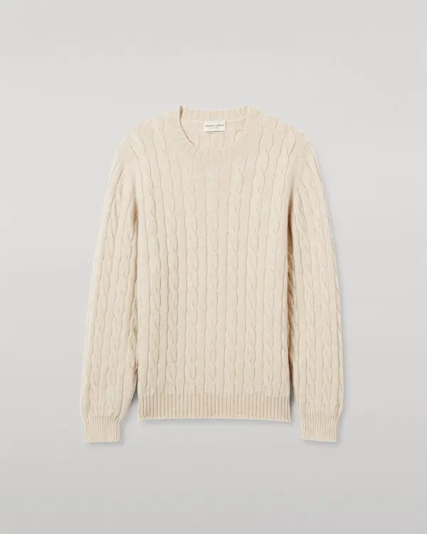 Johnstons Of Elgin Calder Cable Cashmere Jumper - Grey