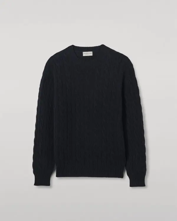 Johnstons Of Elgin Calder Cable Cashmere Jumper - Grey